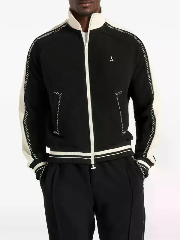Manière De Voir Contrast-whipstitch Raglan Track Jacket