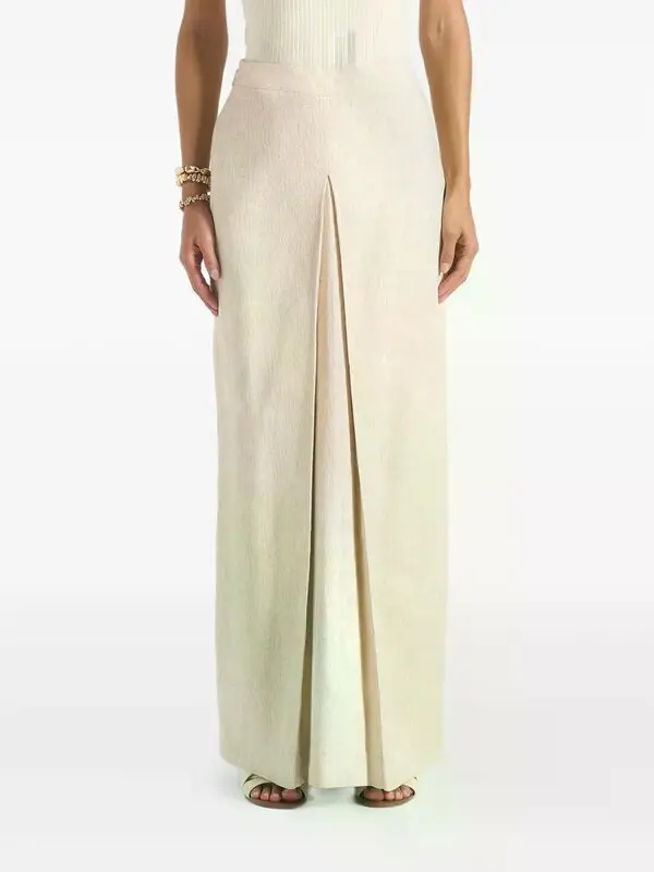 Manière De Voir Regine Linen A-line Maxi Skirt - Neutrals