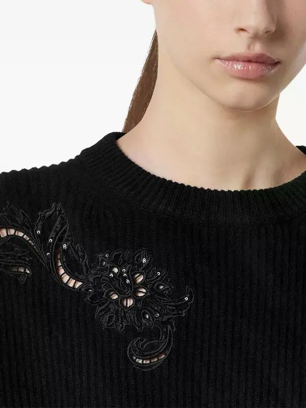 Versace Embroidered Detail Sweater