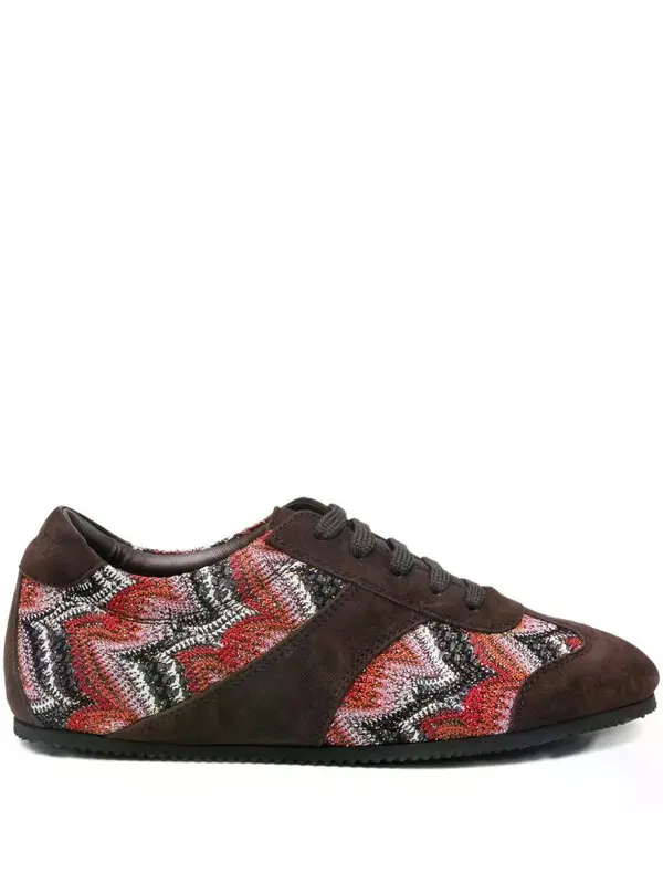 Missoni Patterned Suede Trainers