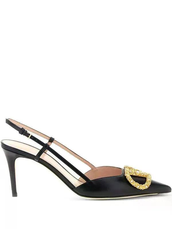 Valentino Garavani Vlogo Signature Slingback Pumps 80mm - Black