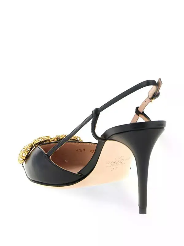 Valentino Garavani Vlogo Signature Slingback Pumps 80mm - Black