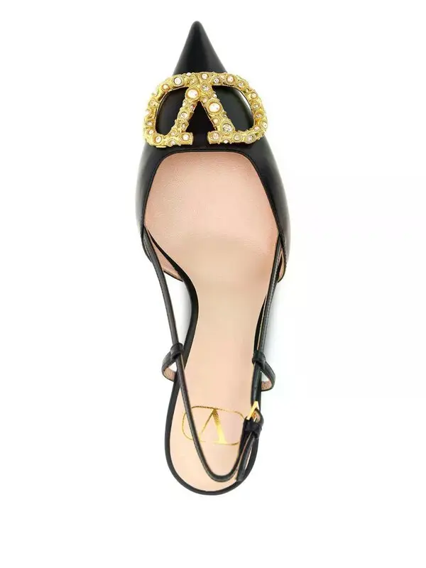 Valentino Garavani Vlogo Signature Slingback Pumps 80mm - Black