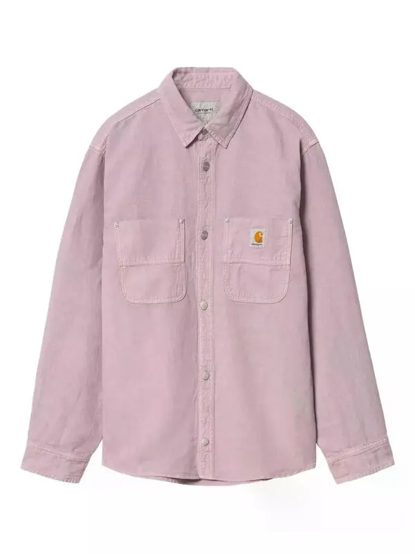 Carhartt Work In Progress Long Sleeve Shirt With Chest Pockets - Pink
