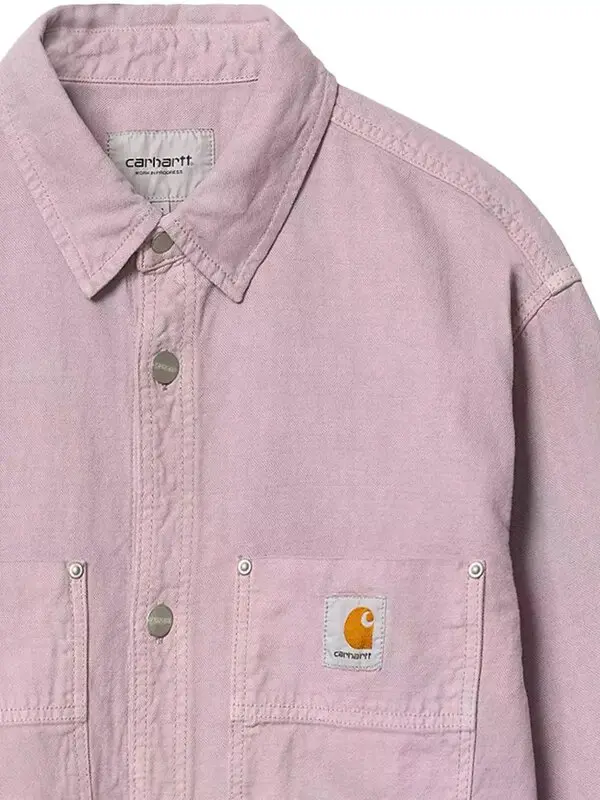 Carhartt Work In Progress Long Sleeve Shirt With Chest Pockets - Pink