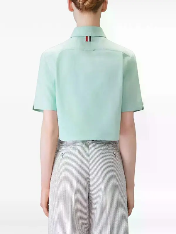 Thom Browne Short-sleeve Button Down Shirt - Blue