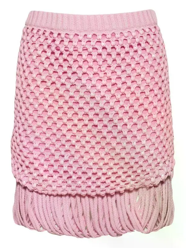 DIOTIMA Fringe Knitted Mini Skirt