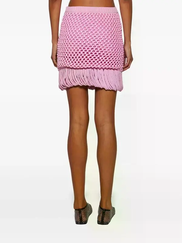 DIOTIMA Fringe Knitted Mini Skirt