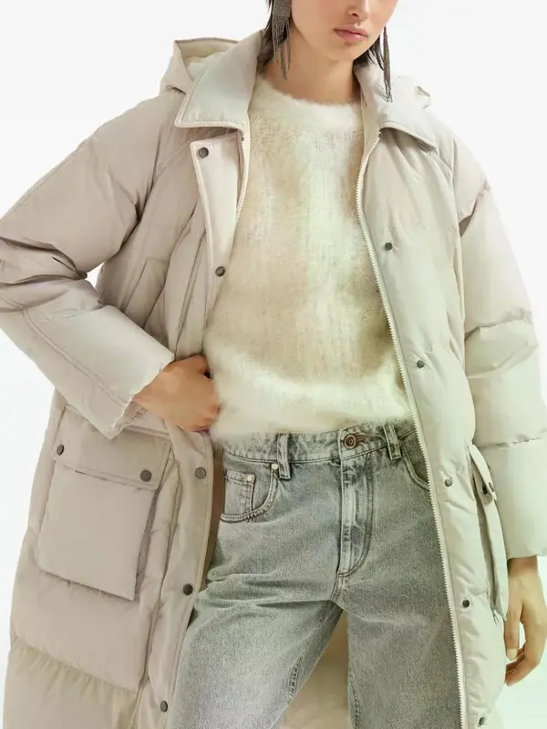 Brunello Cucinelli Hooded Quilted Coat