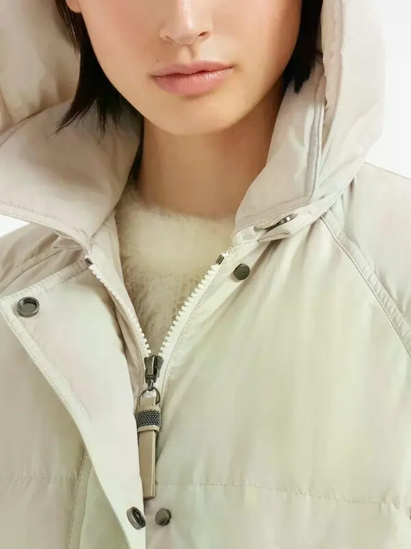 Brunello Cucinelli Hooded Quilted Coat