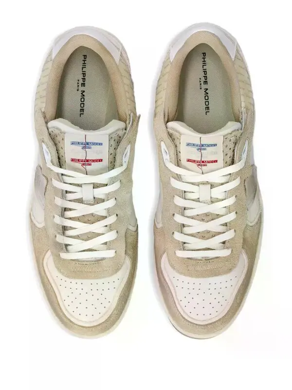 Philippe Model Leather Panelled Sneakers - Neutrals
