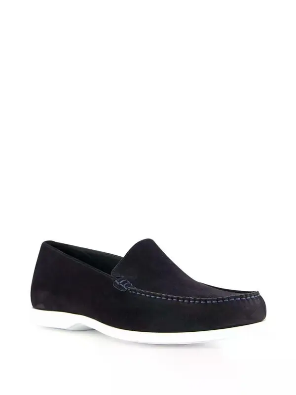Manolo Blahnik Monaco Suede Loafers - Blue