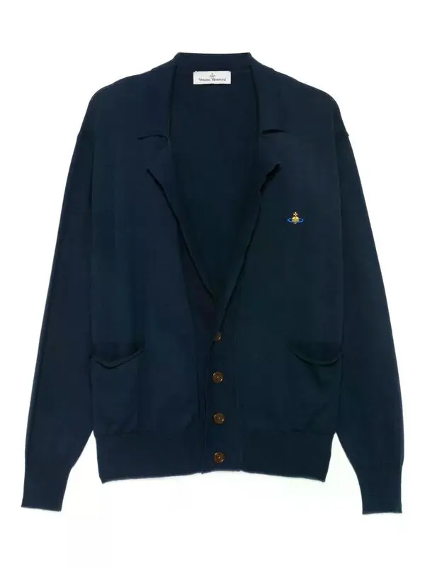 VIVIENNE WESTWOOD Patch-pocket Cardigan - Blue