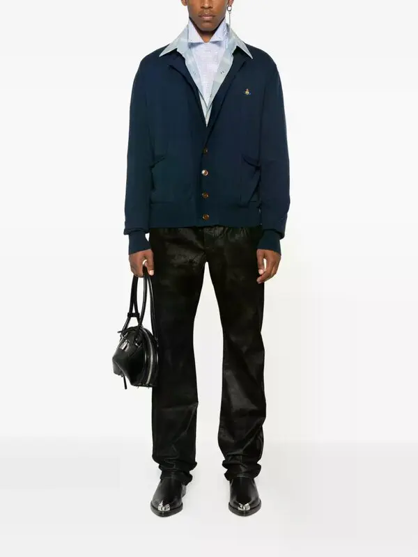 VIVIENNE WESTWOOD Patch-pocket Cardigan - Blue