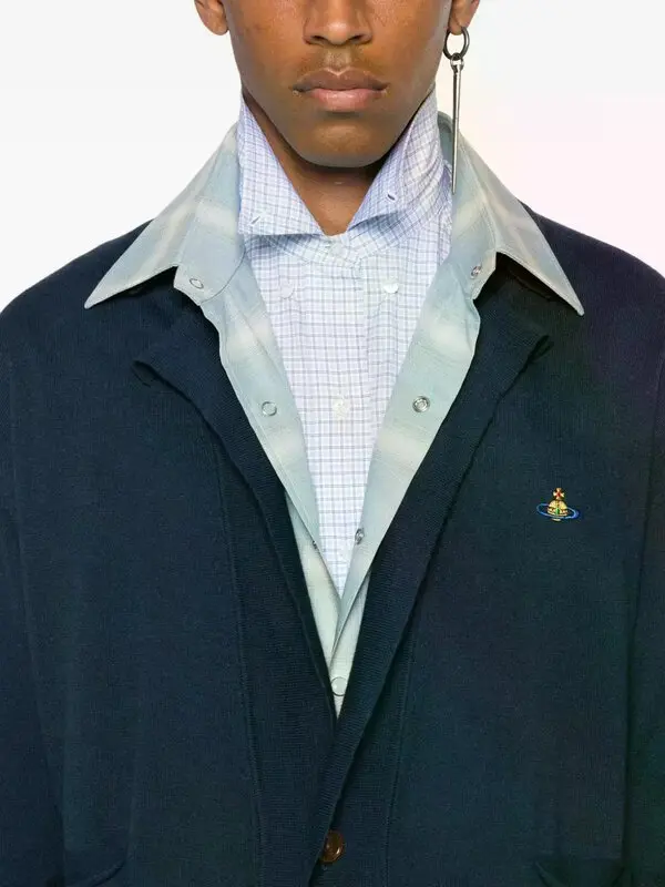 VIVIENNE WESTWOOD Patch-pocket Cardigan - Blue
