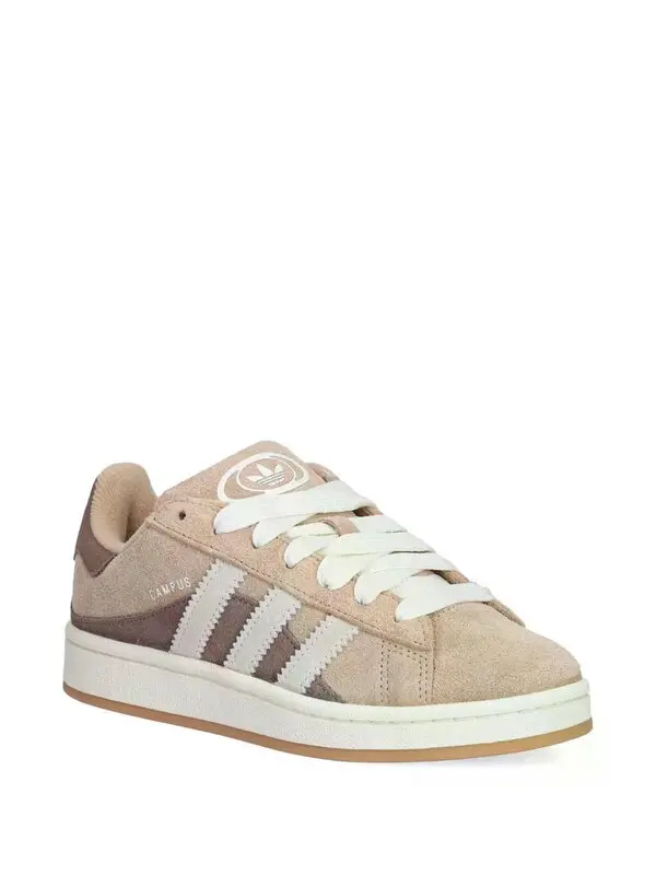 Adidas Suede Three-stripe Sneakers - Neutrals