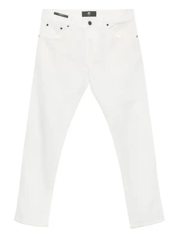 PT TORINO Cotton Straight Jeans - White