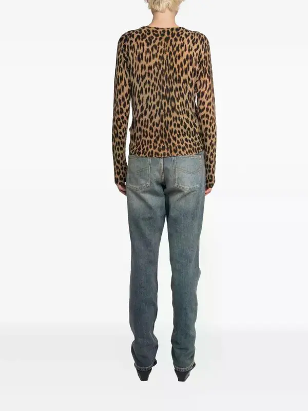 Zadig&Voltaire Manala Leopard-print Cardigan - Brown