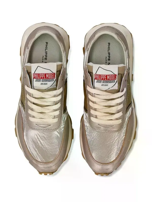 Philippe Model Metallic Panel Low Top Sneakers - Neutrals