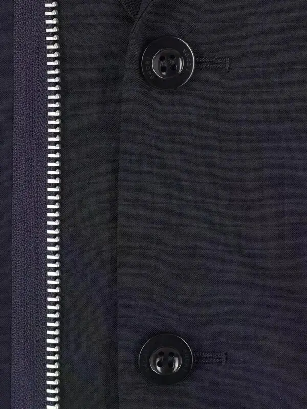 Sacai Zip-detail Button Jacket - Blue