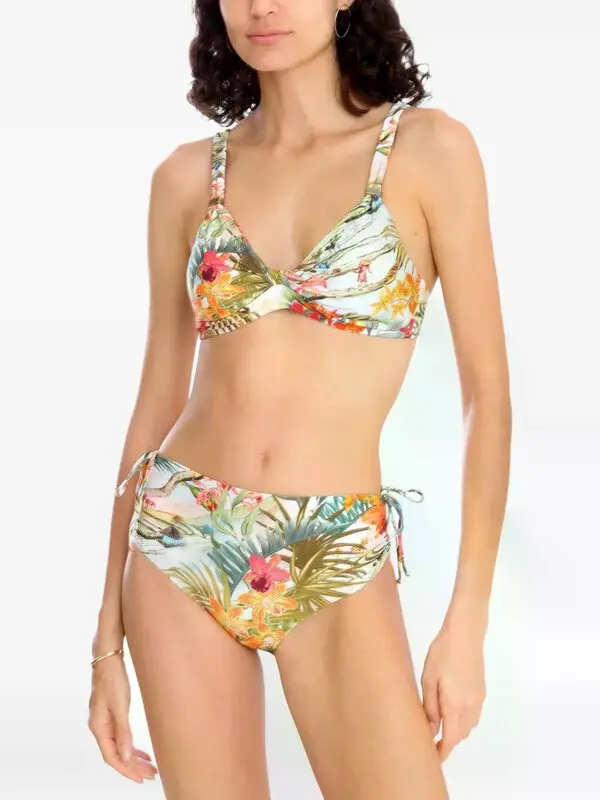 LYGIA & NANNY Marcela Tropical-print Bikini - Green