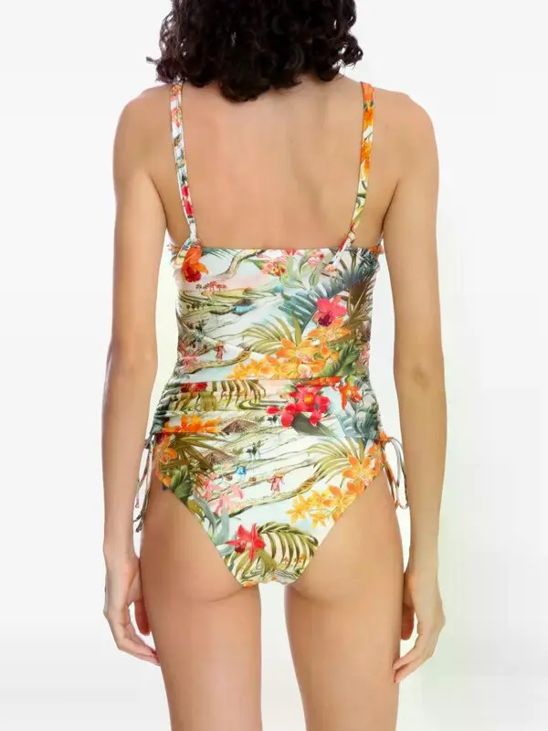 LYGIA & NANNY Tropical-print Tankini - Green