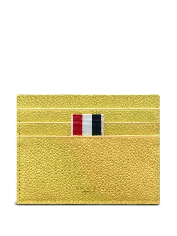 Thom Browne Pebble-grain Card Holder - Yellow