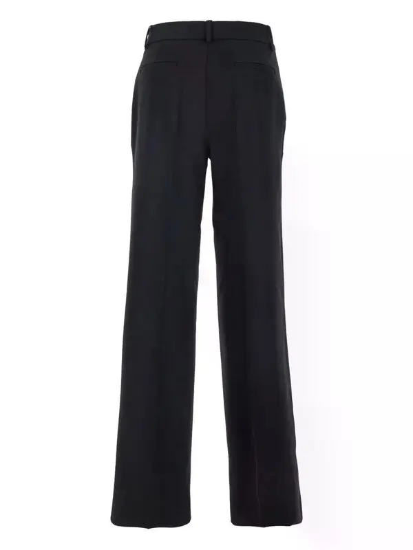 P.a.r.o.s.h Gabardine Straight Leg Trousers - Black