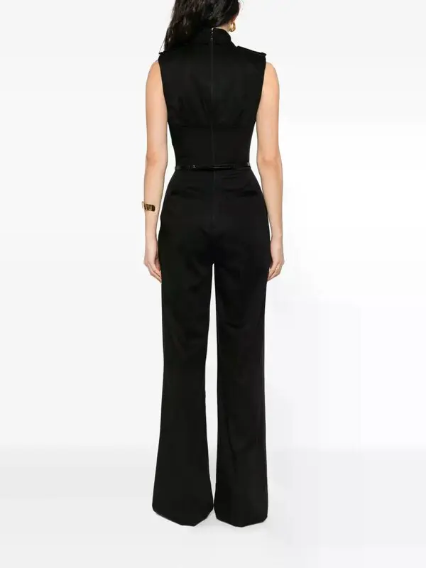 Elisabetta Franchi Collared Belted Jumpsuit