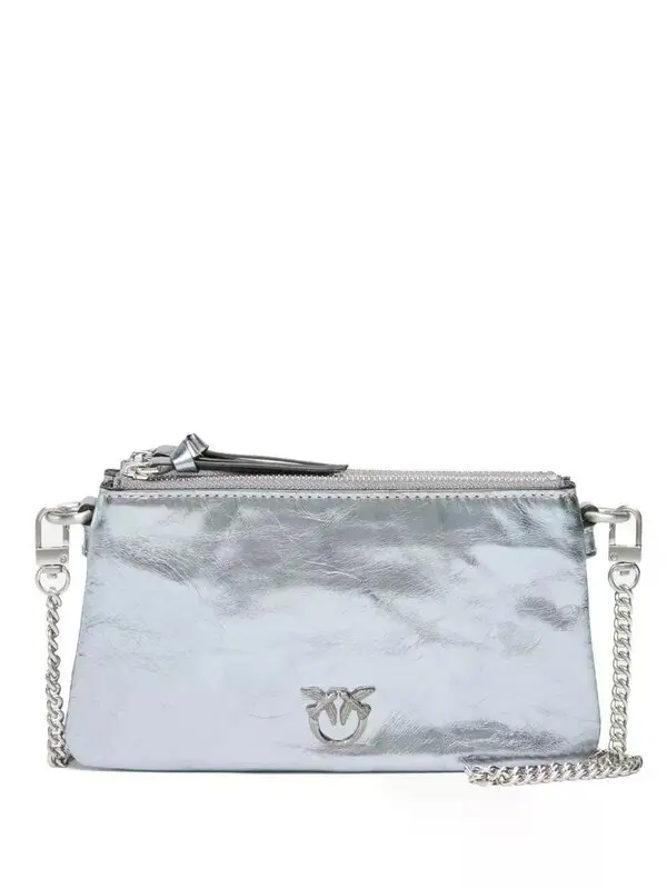 Pinko Metallic Double-zip Cross Body Bag