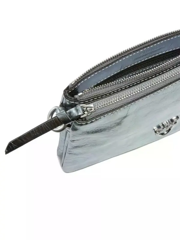 Pinko Metallic Double-zip Cross Body Bag
