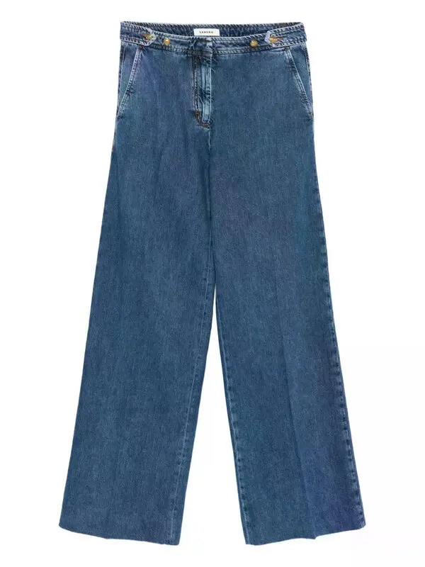 Sandro Button-fastening Wide Leg Jeans