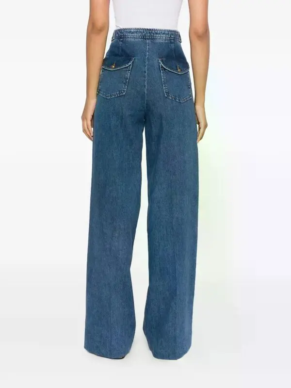 Sandro Button-fastening Wide Leg Jeans