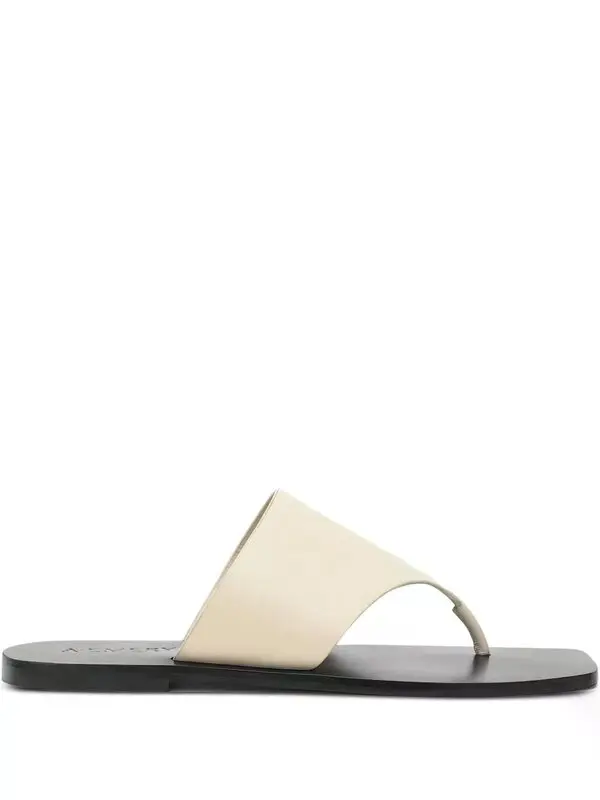 A.emery Leather Thong Slippers - Neutrals
