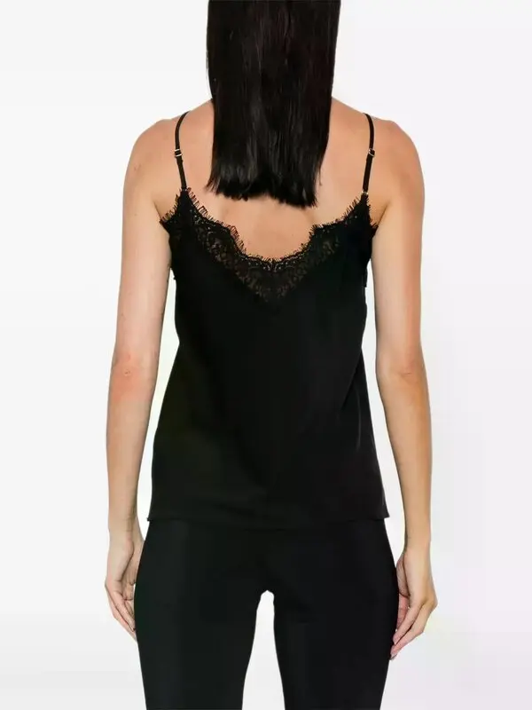 NISSA Lace-trimmed V-neck Top