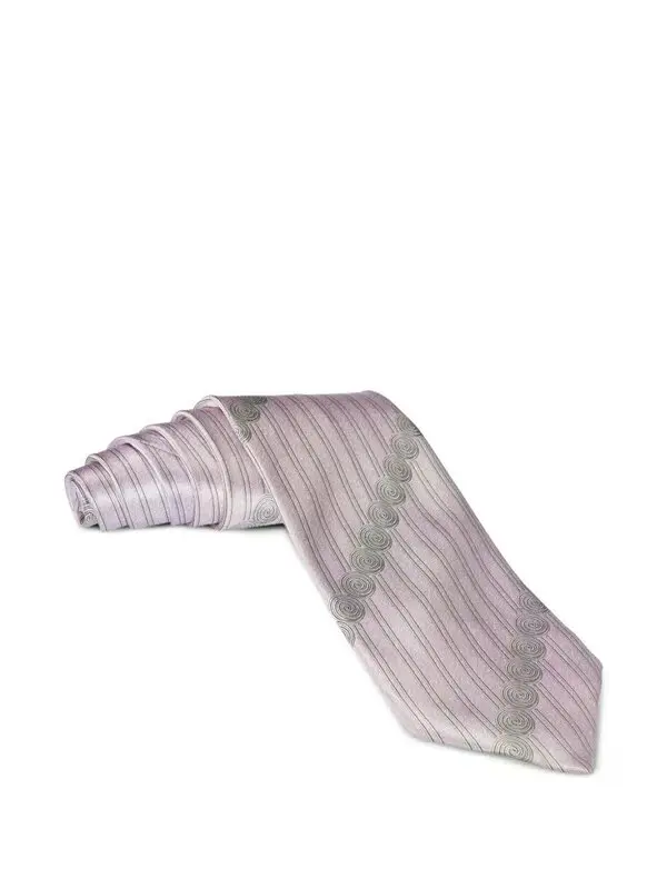 ZILLI Linear Swirl Silk Neck Tie