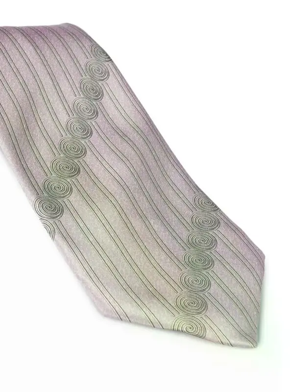 ZILLI Linear Swirl Silk Neck Tie