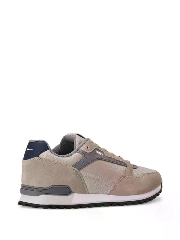 BOSS Panelled Low Top Sneakers - Neutrals