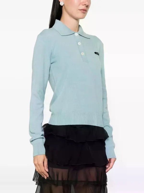 N°21 Button-fastening Polo Top