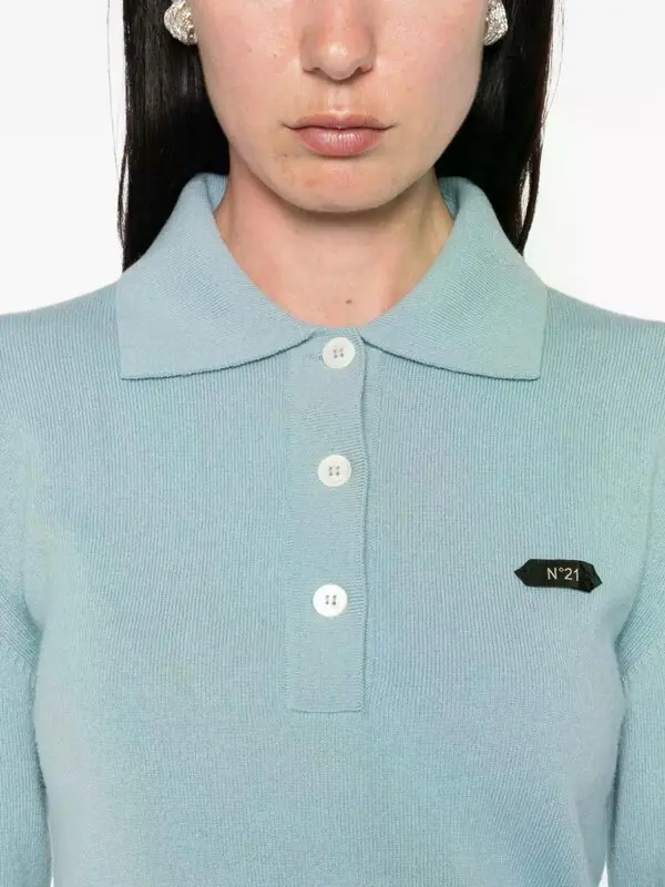 N°21 Button-fastening Polo Top