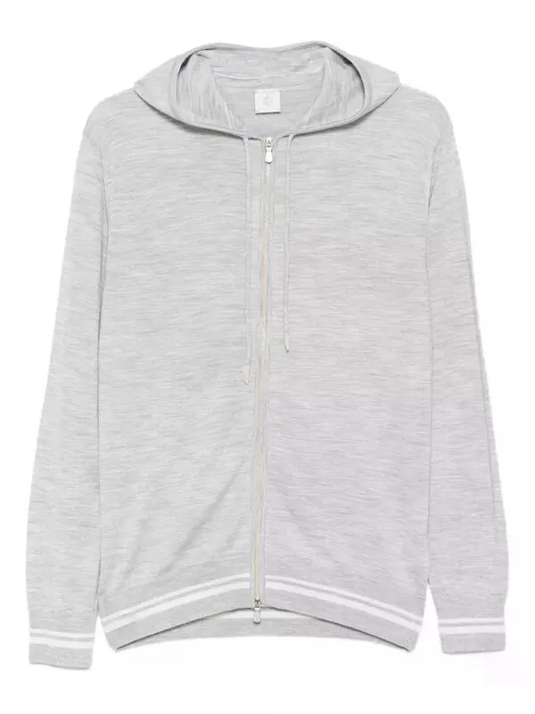 Eleventy Hooded Zip-up Sweater