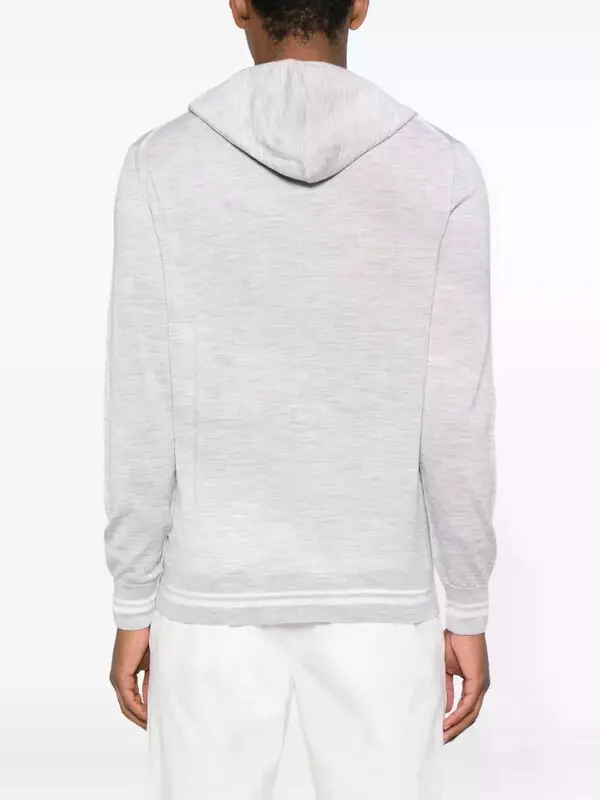 Eleventy Hooded Zip-up Sweater