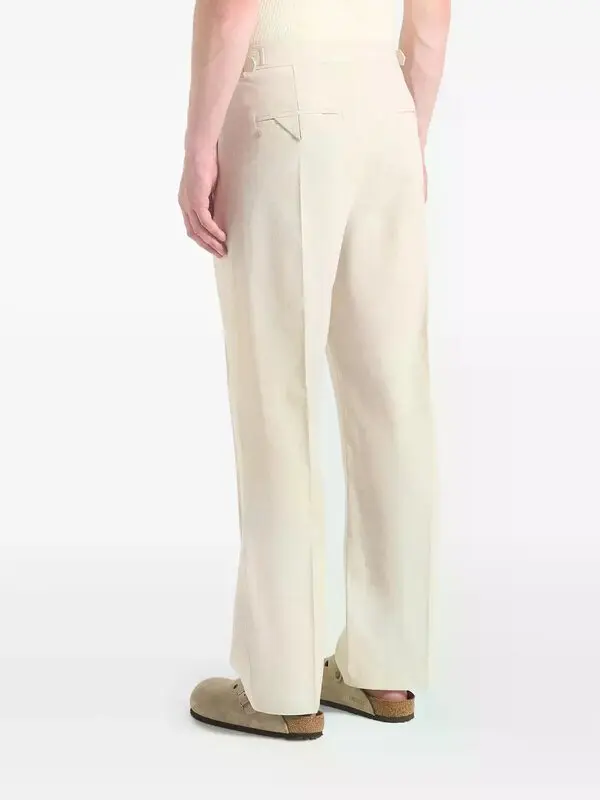 Manière De Voir Pierre Pleated Tailored Linen Trousers - Neutrals