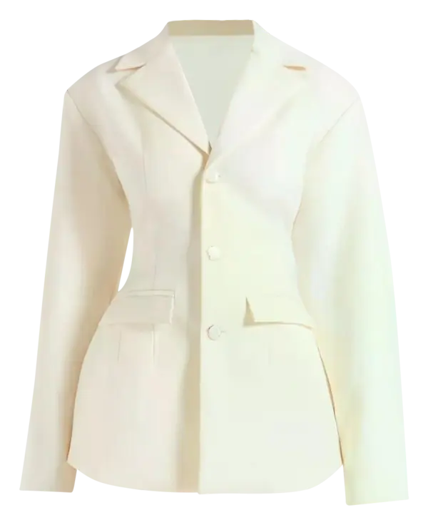 Manière De Voir Wide-shoulder Belted-waist Blazer - Neutrals