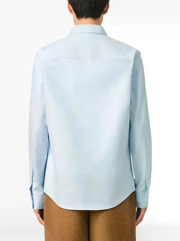 AMI Paris Classic Fit Button-down Shirt With De Coeur Embroidery
