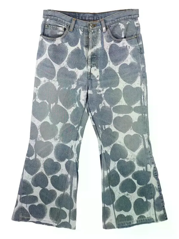 Readymade Heart-printed Jeans