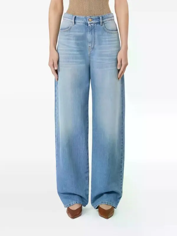 Max Mara Leather-patch Jeans
