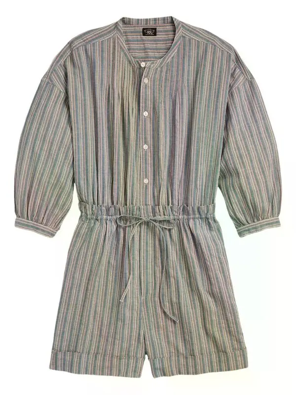 Ralph Lauren Saige Striped Playsuit - Blue