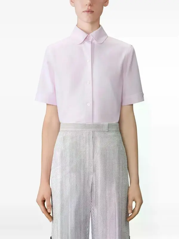 Thom Browne Short Sleeve Oxford Shirt - Pink