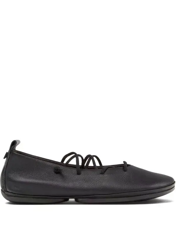 Camper Leather Lace-up Ballerinas